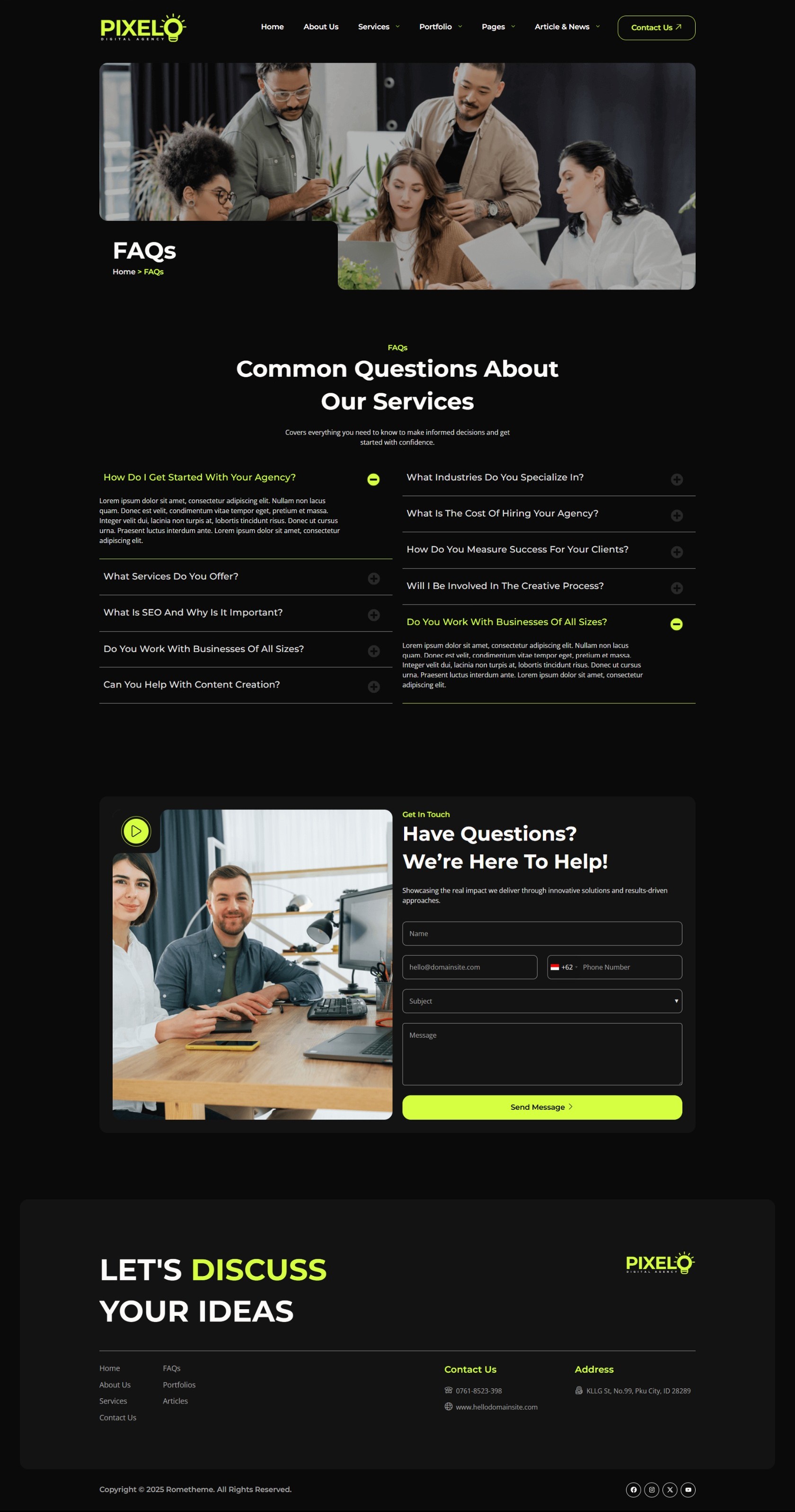 Pixelo - Digital Agency Elementor Template Kit by Rometheme | ThemeForest